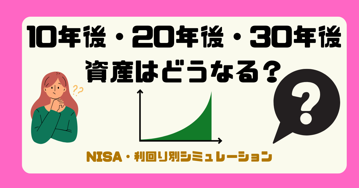 毎月3万円の積立で「10年後・20年後・30年後」の資産はどうなる？NISA・利回り別シミュレーション